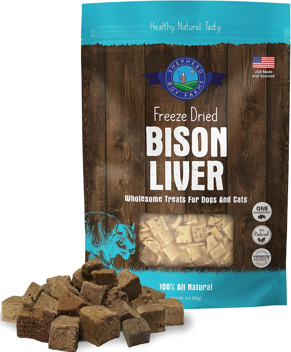 Shepherd Boy Farms Freeze-Dried Bison Liver For Dogs and Cats Treats ...